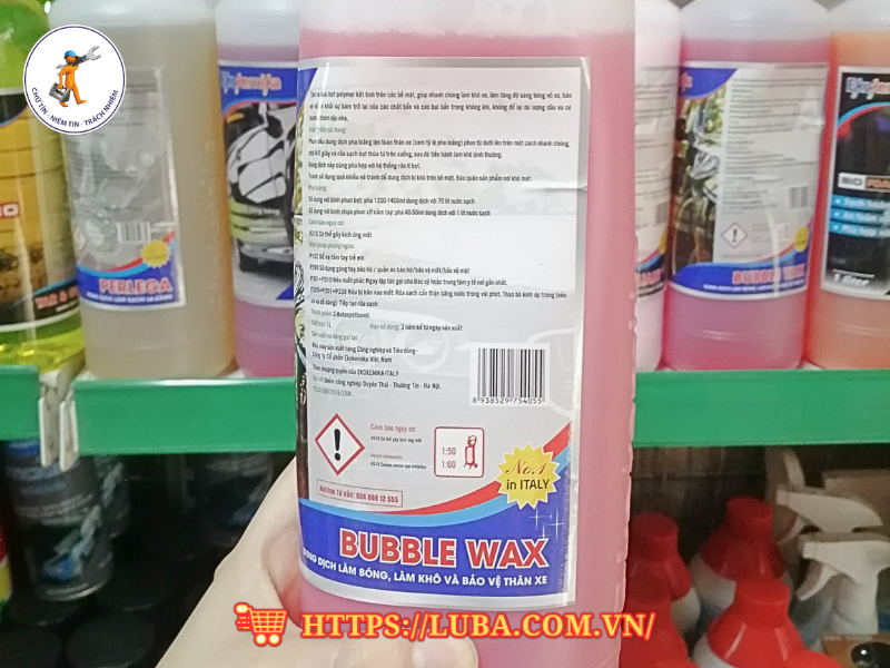 Dung dịch phủ bóng sơn xe Bubble Wax 1L